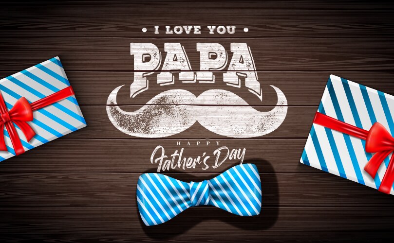 Happy fathers day greeting card design Royalty Free Vector