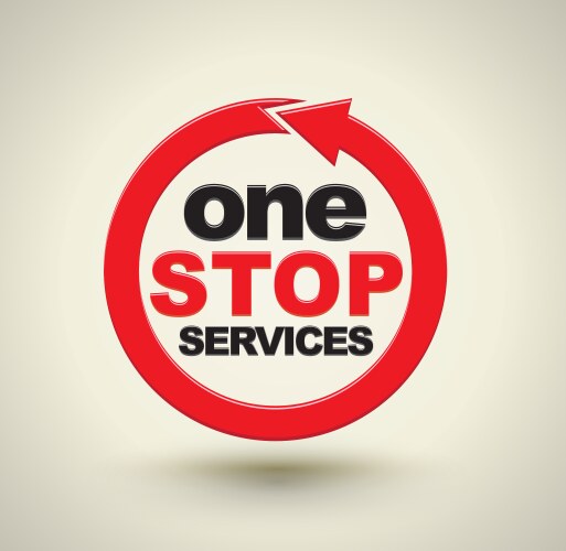 One stop shopping Royalty Free Vector Image - VectorStock