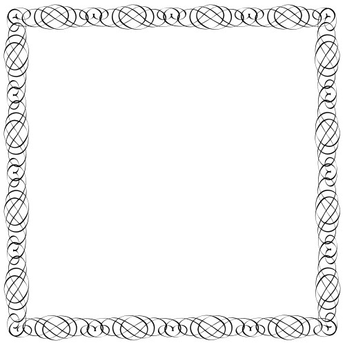 Simple black ornamental decorative frame Vector Image
