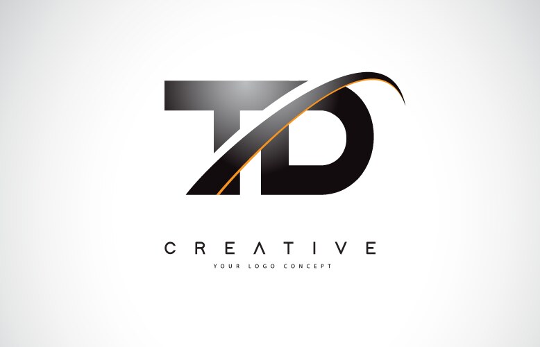 Tm t m letter modern logo design with yellow Vector Image