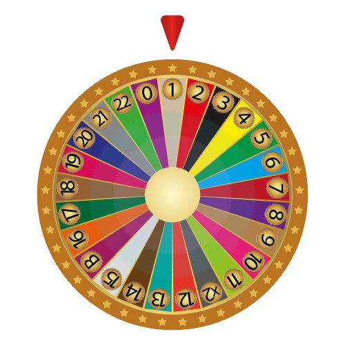Treasure collection roulette wheel of fortune Vector Image
