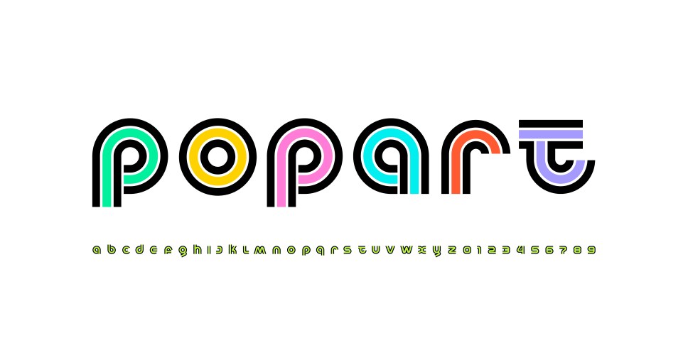 Pop Art Alphabet Vector Images (over 8,300)