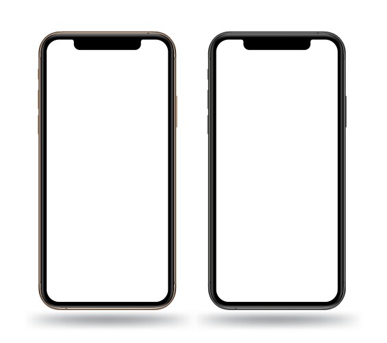 Modern smartphone frame mockup isolated Royalty Free Vector