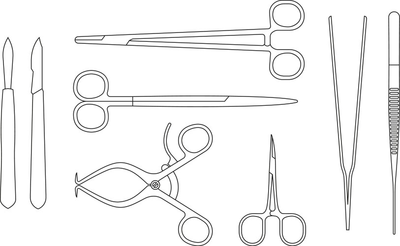 Surgical instruments Royalty Free Vector Image