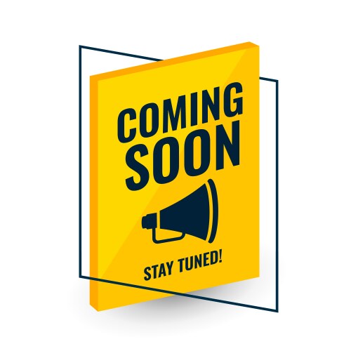 Modern coming soon web page poster with stay Vector Image