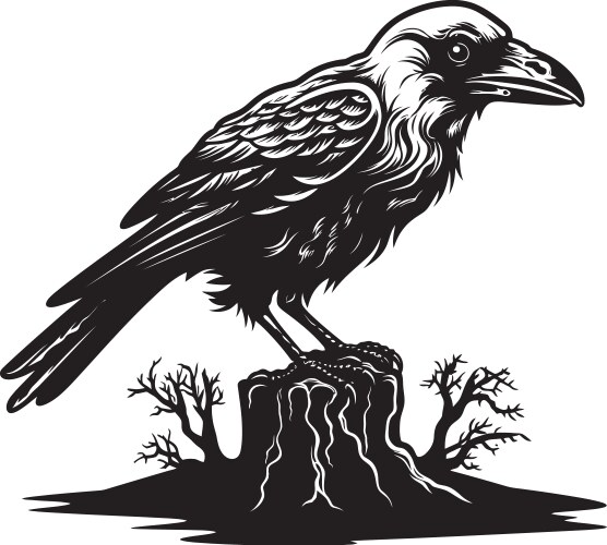 Outline Raven Vector Images (over 1,700)