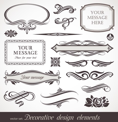 Decorative elements border Royalty Free Vector Image