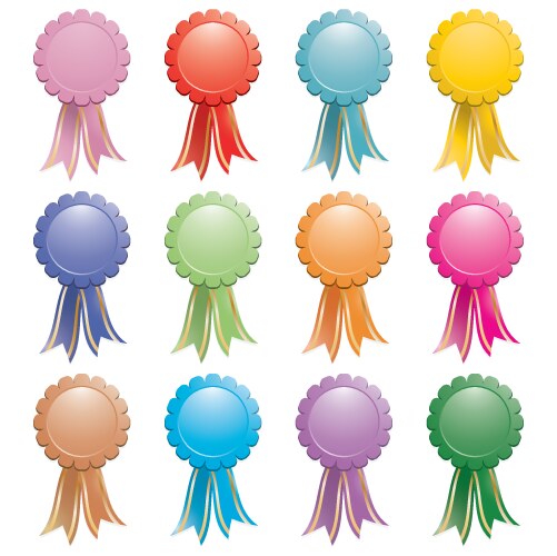 Rosette decorations Royalty Free Vector Image - VectorStock