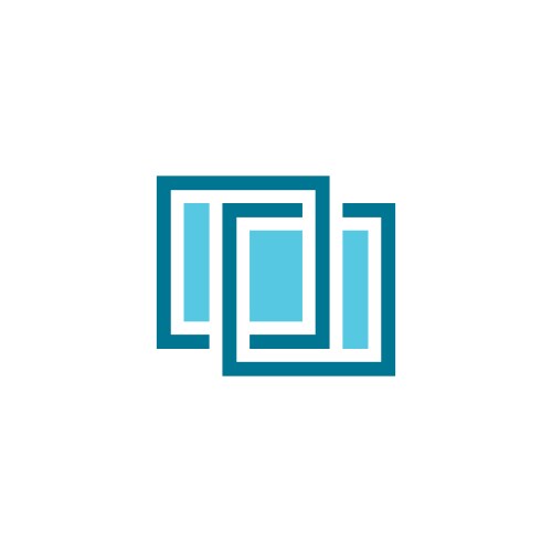 Niche door window shape logo icon Royalty Free Vector Image