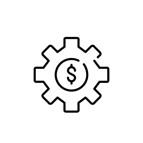 Cogwheel and qr code digital workflow efficient Vector Image