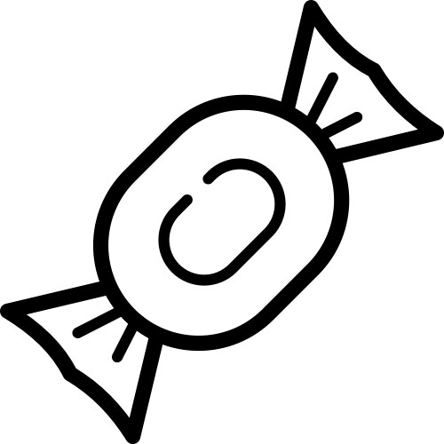 Sweet toffee icon outline style Royalty Free Vector Image