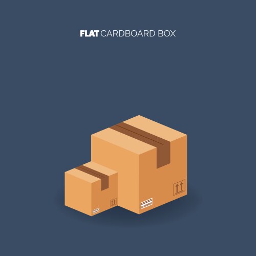 Cardboard packaging for delivery icons box Vector Image