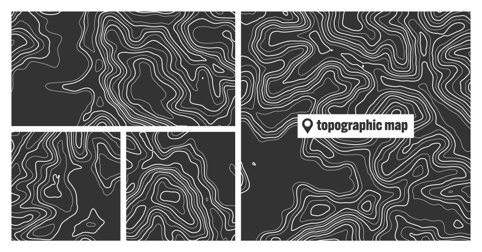 Topographic Map Contour Lines Royalty Free Vector Image