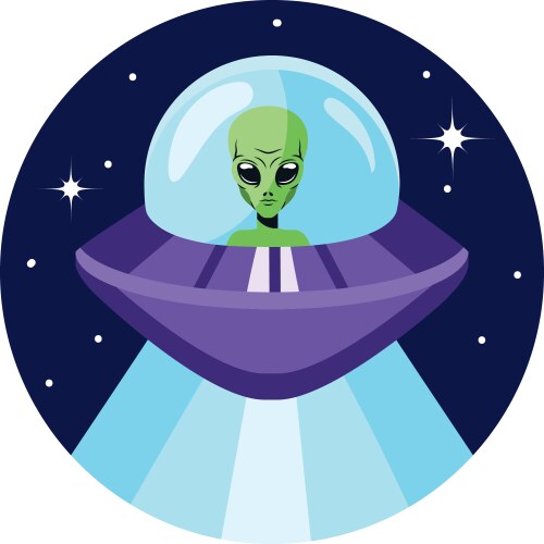 Ufo abduction mystery Royalty Free Vector Image