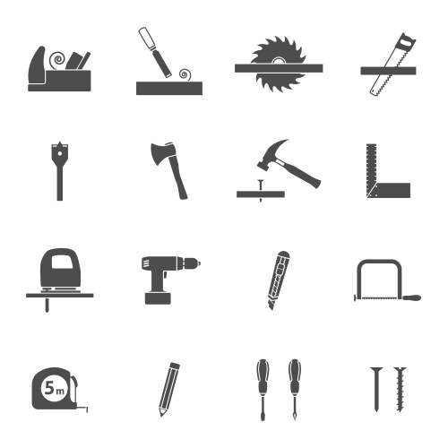 Carpentry tools logo templates Royalty Free Vector Image