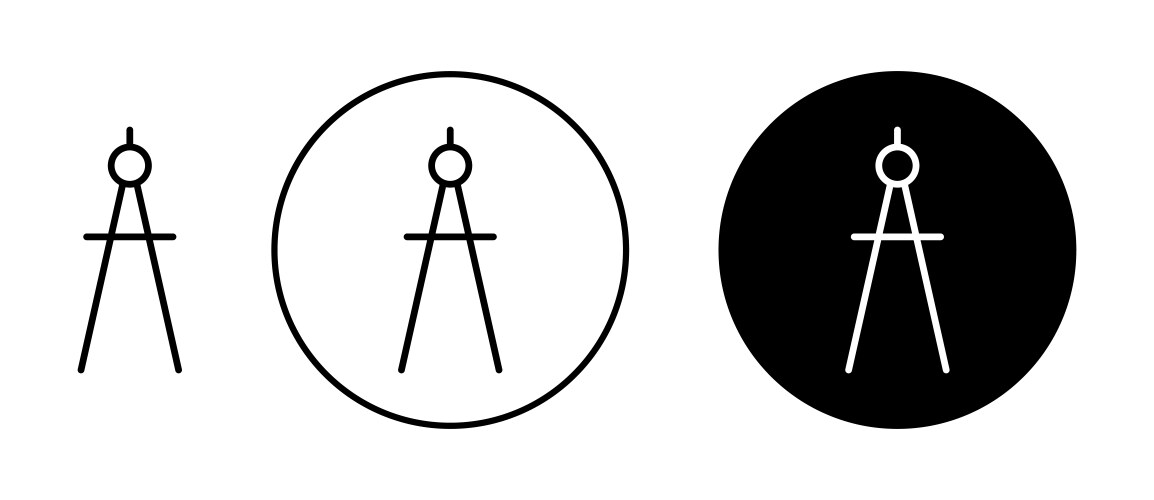 Drafting compass icon Royalty Free Vector Image