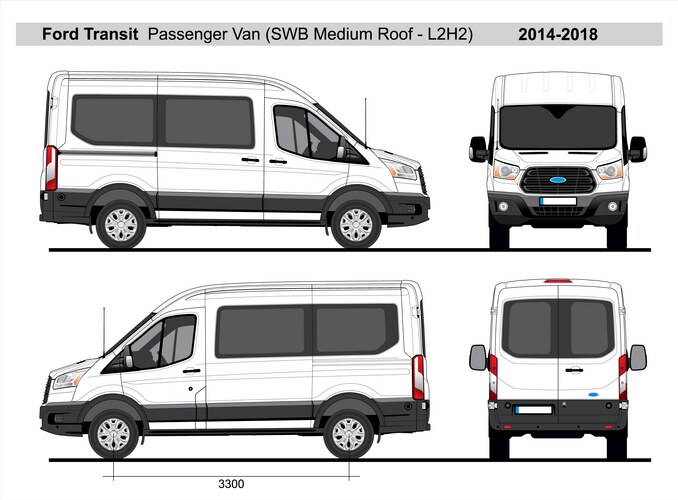 Ford Transit Passenger Van Template Wraps Vector Images (36)