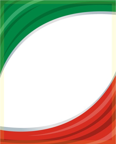 Italian flag symbol frame Royalty Free Vector Image