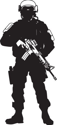 Strikeforce sentinel monochromatic swat police Vector Image