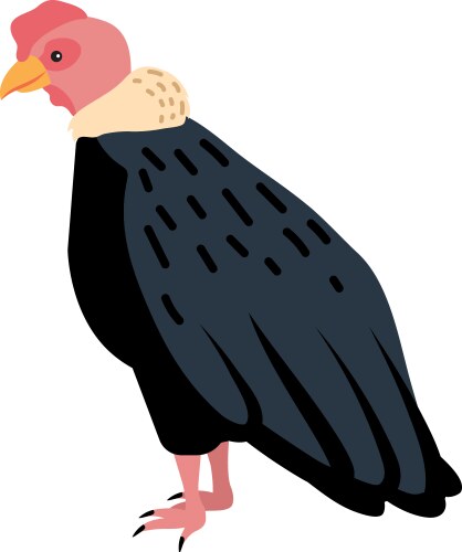 Condor bird flying cartoon Royalty Free Vector Image