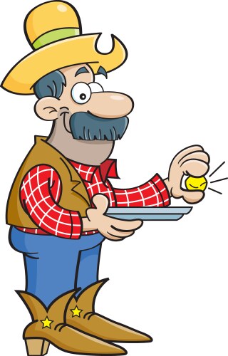 Cartoon gold prospector Royalty Free Vector Image