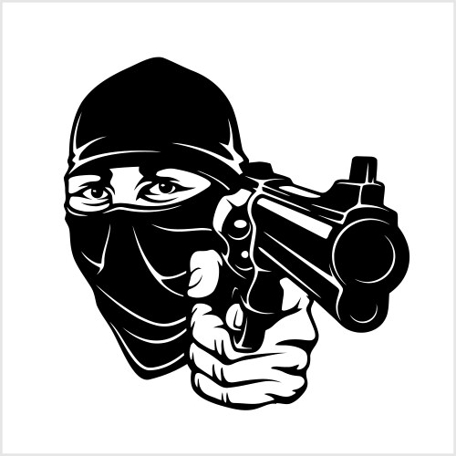 Gangster Balaclavas with Tattoos Royalty Free Vector Image