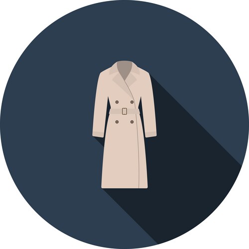 Business woman trench icon Royalty Free Vector Image