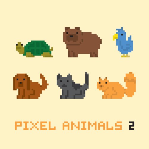 Animals Pixel Vector Images (over 7,400)