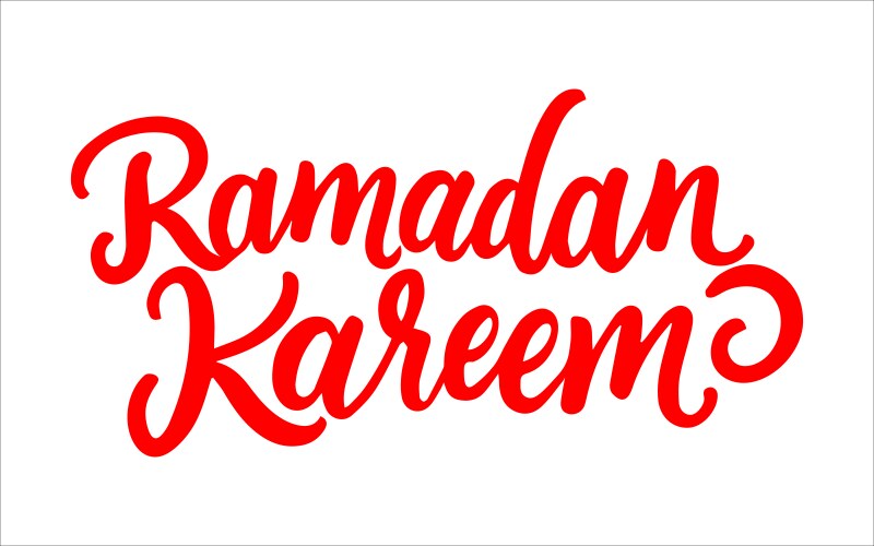 Red calligraphy on white background Royalty Free Vector