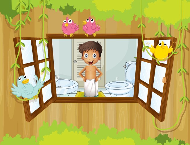 Kids and bathroom accessories Royalty Free Vector Image