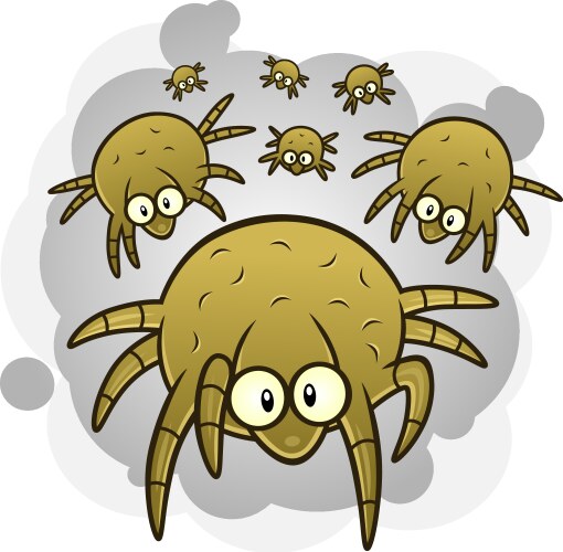 Dust mites allergy Royalty Free Vector Image - VectorStock