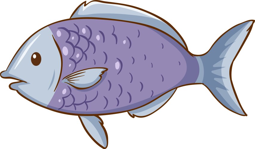 Big fish cartoon character Royalty Free Vector Image