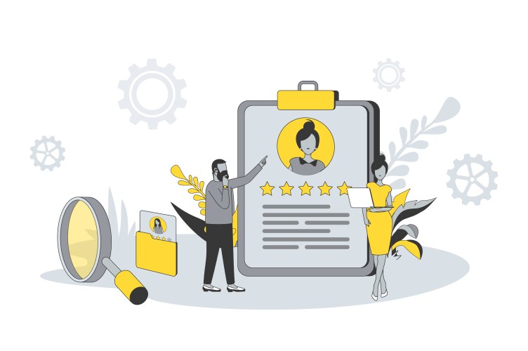 Hrm human resource management hris software Vector Image