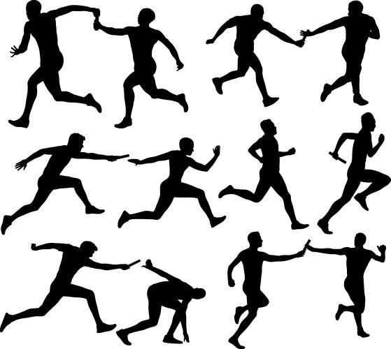 Relay Silhouette Runner Vector Images (69)