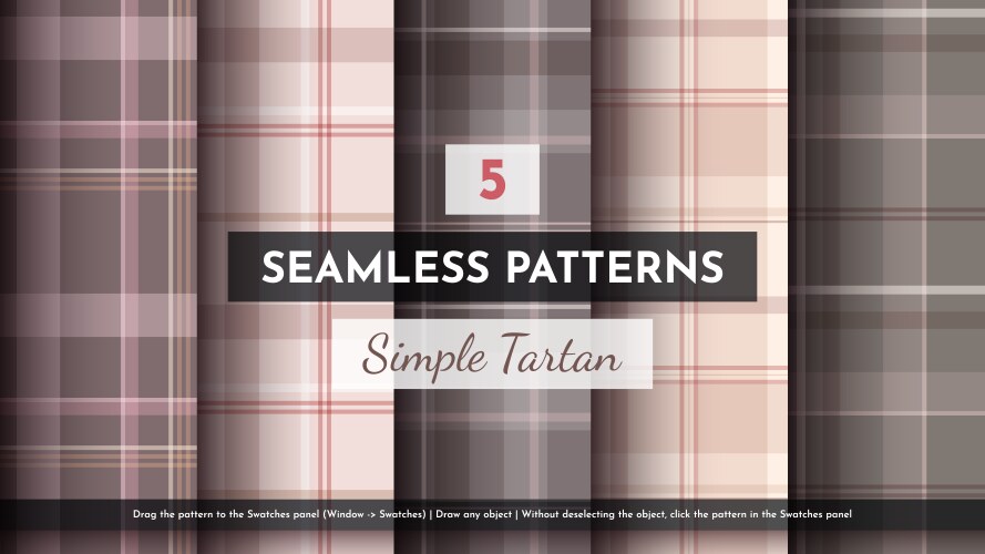 10 seamless simple tartan patterns Royalty Free Vector Image