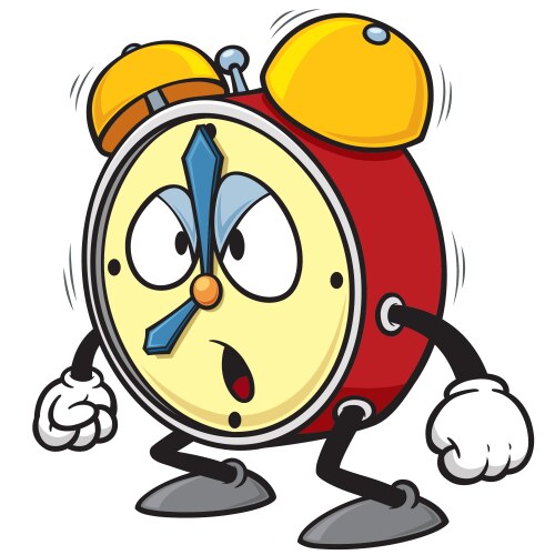Cartoon alarm clock Royalty Free Vector Image - VectorStock