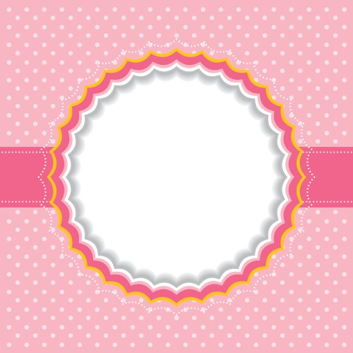 Polka dot frame Royalty Free Vector Image - VectorStock