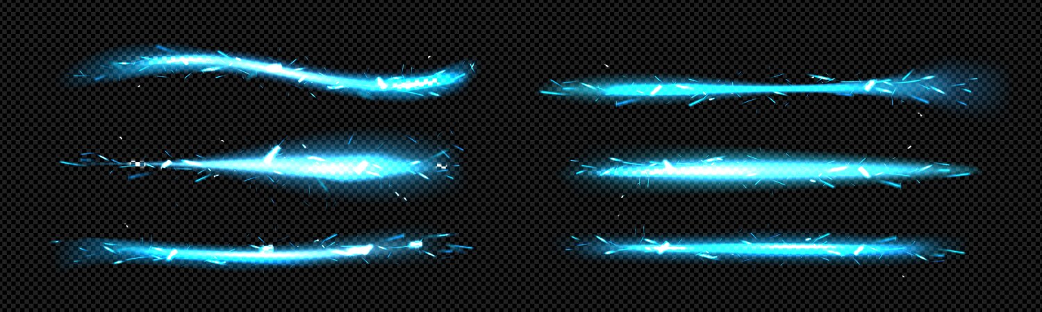 Blue magic smoke transparent fog with sparkles Vector Image