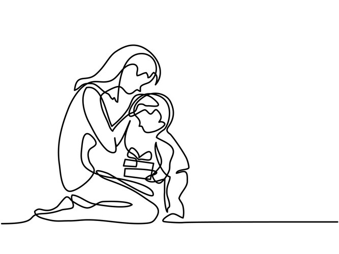 Hand draw mother day style design Royalty Free Vector Image