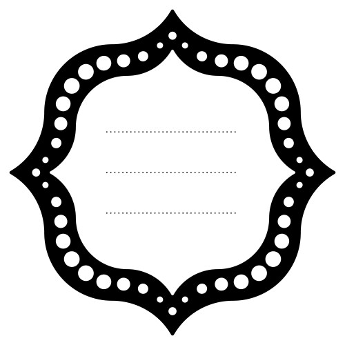 Name tag sticker design template Royalty Free Vector Image