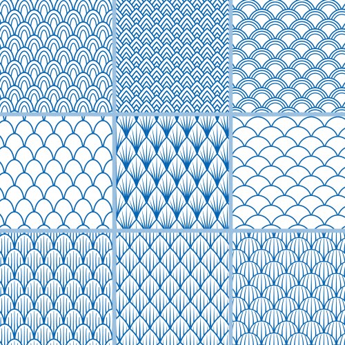 Fish scales seamless pattern Royalty Free Vector Image