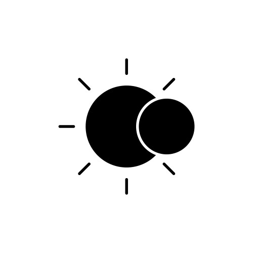 Eclipse icon set solar or moon eclipse symbol in Vector Image