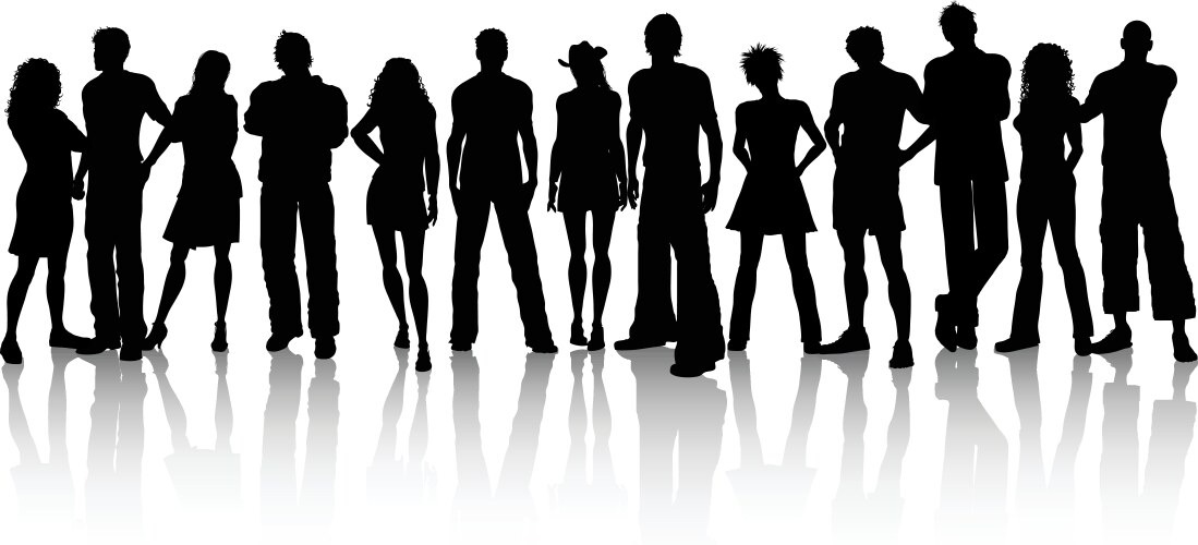 Huge crowd Royalty Free Vector Image - VectorStock