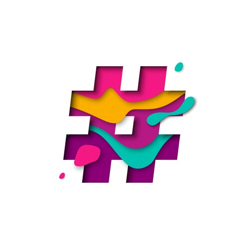 Font paper cut upper case pastel colors Royalty Free Vector