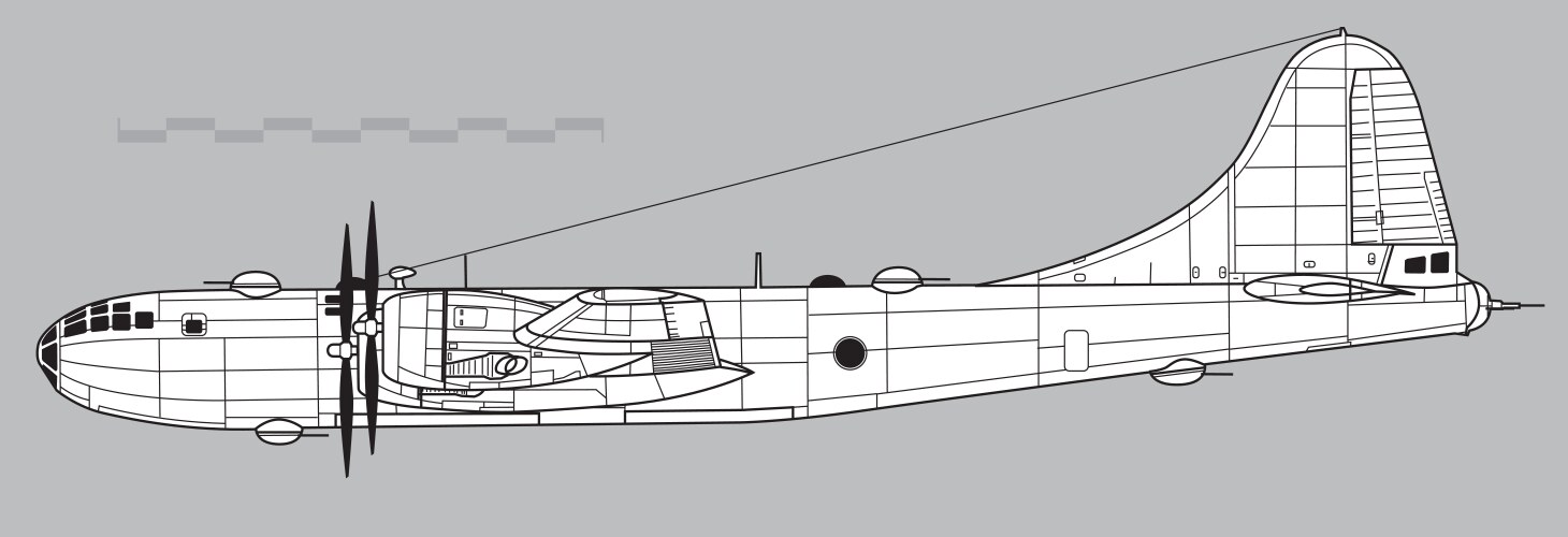 Boeing b-17 flying fortress Royalty Free Vector Image