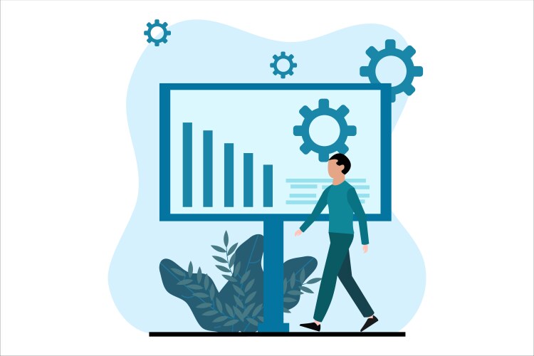 Business flat design Royalty Free Vector Image Business flat design Royalty Free Vector Image
