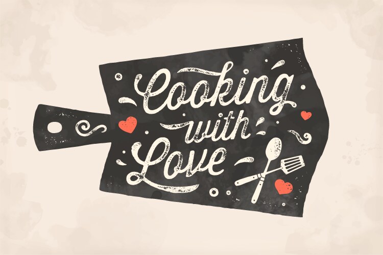 Love cooking card Royalty Free Vector Image - VectorStock
