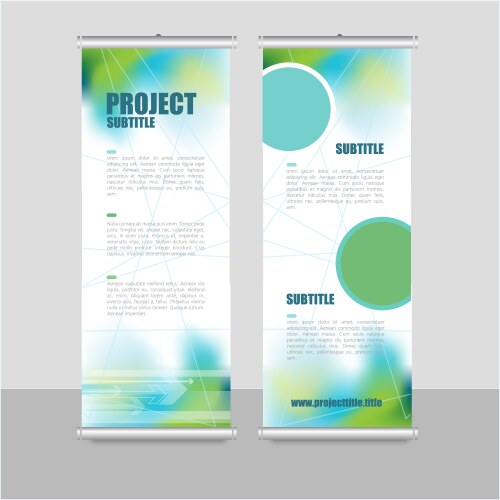 Construction roll up banner design template Vector Image