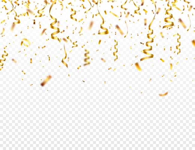 Colorful confetti on transparent background Vector Image
