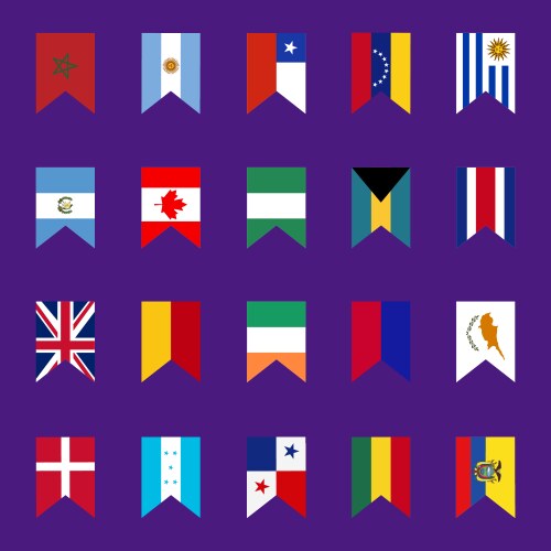 Country flags Royalty Free Vector Image - VectorStock